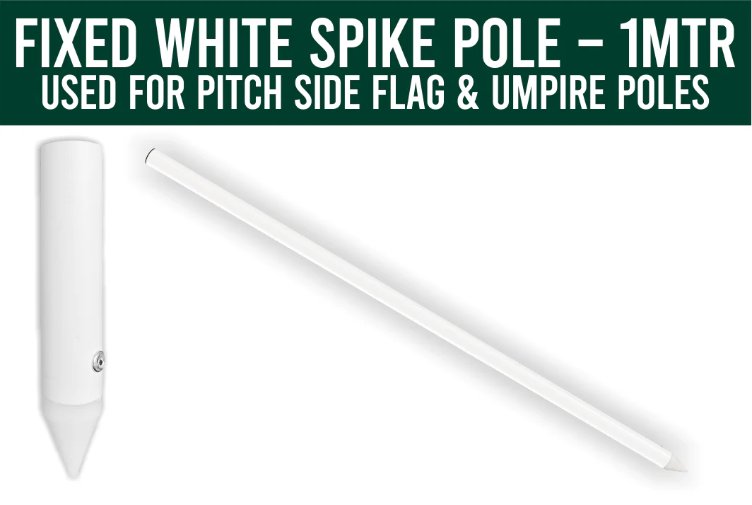 Fixed White Spike Pole – TH Flags